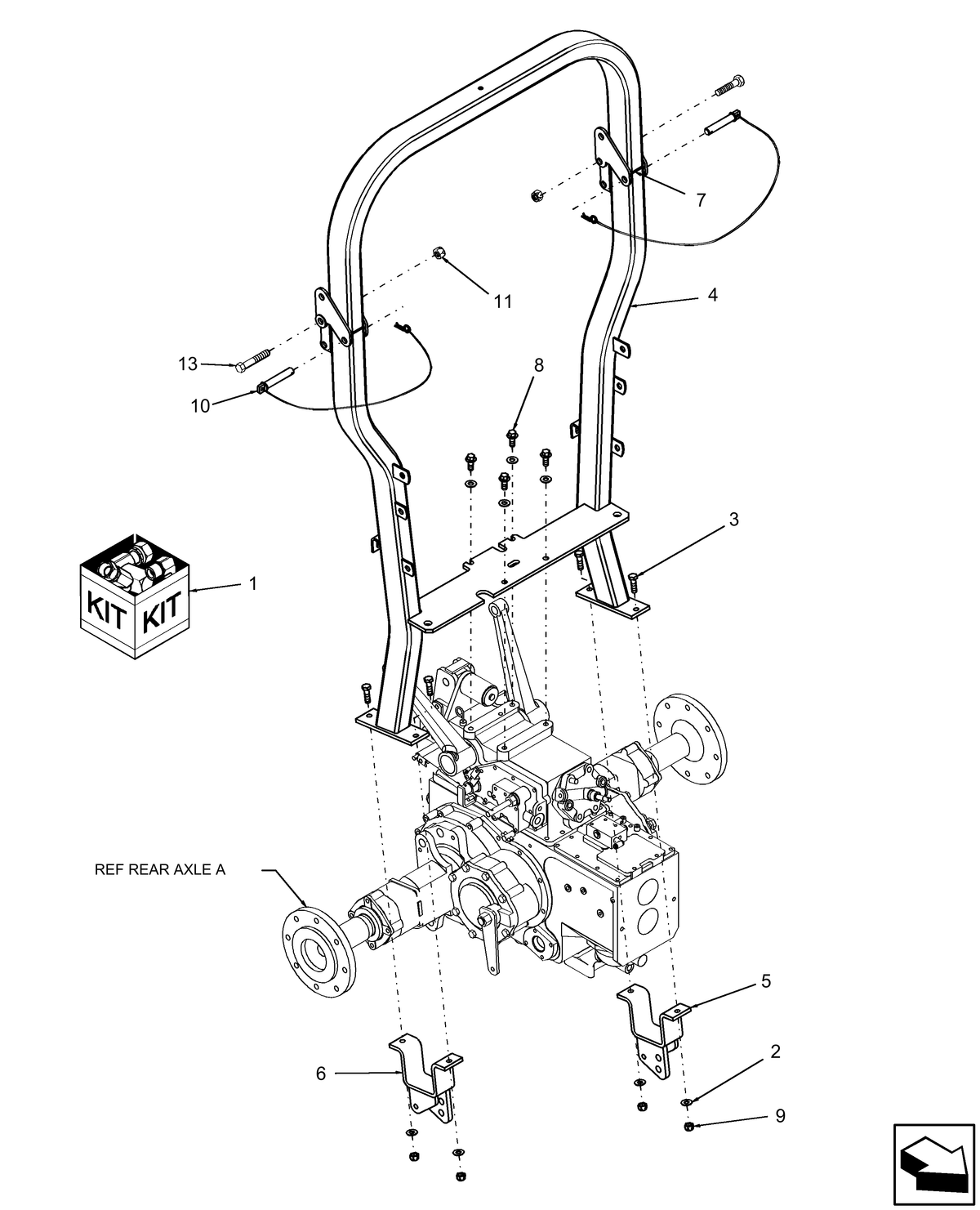 TC40A 10.10-FOLDABLE-ROPS-710874076 — BRIM:PARTS NEW-HOLLAND