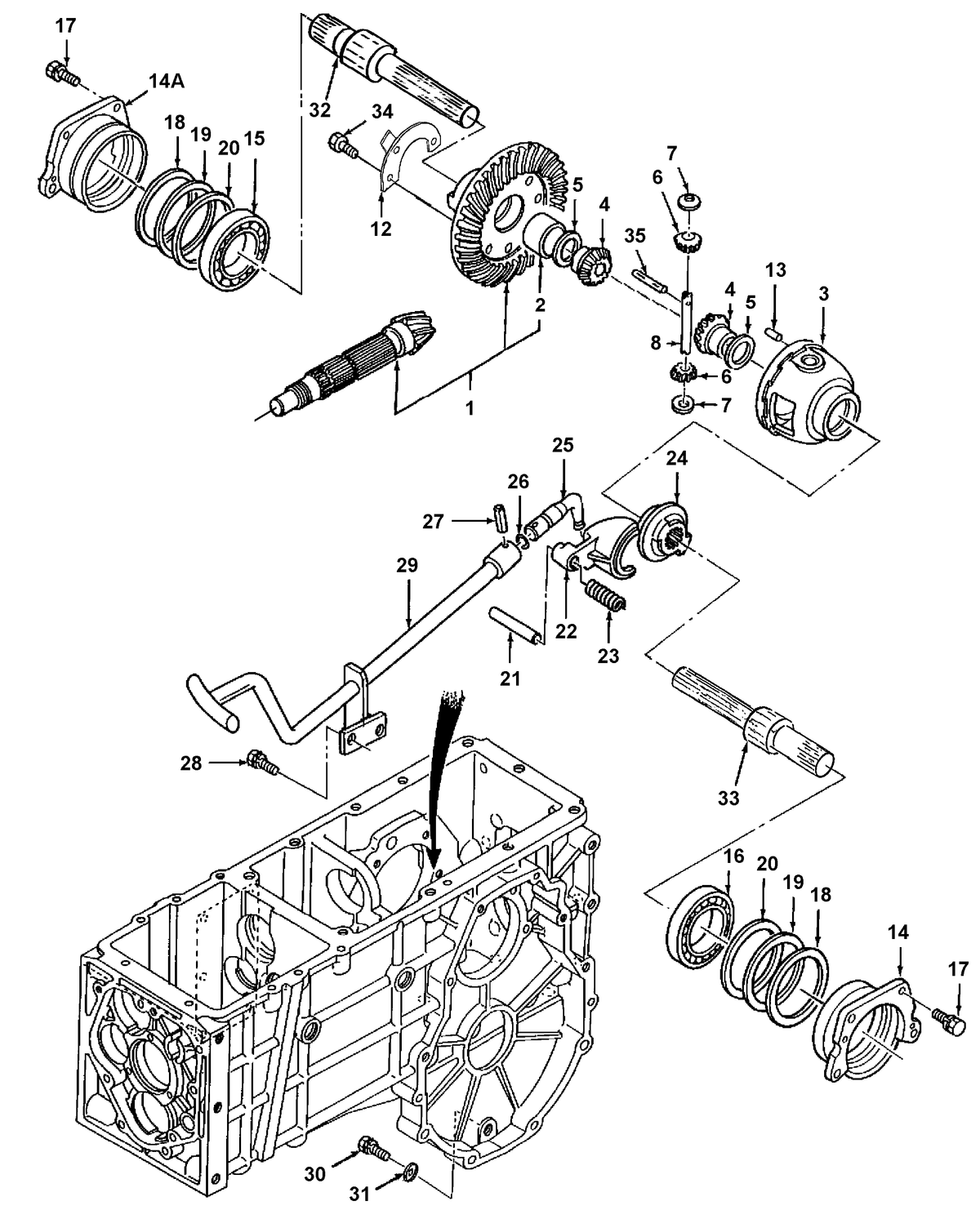 TC23DA 05.02-DIFFERENTIAL-&-LOCK-LINKAGE-W/9-X-3 — BRIM:PARTS_NEW-HOLLAND_1