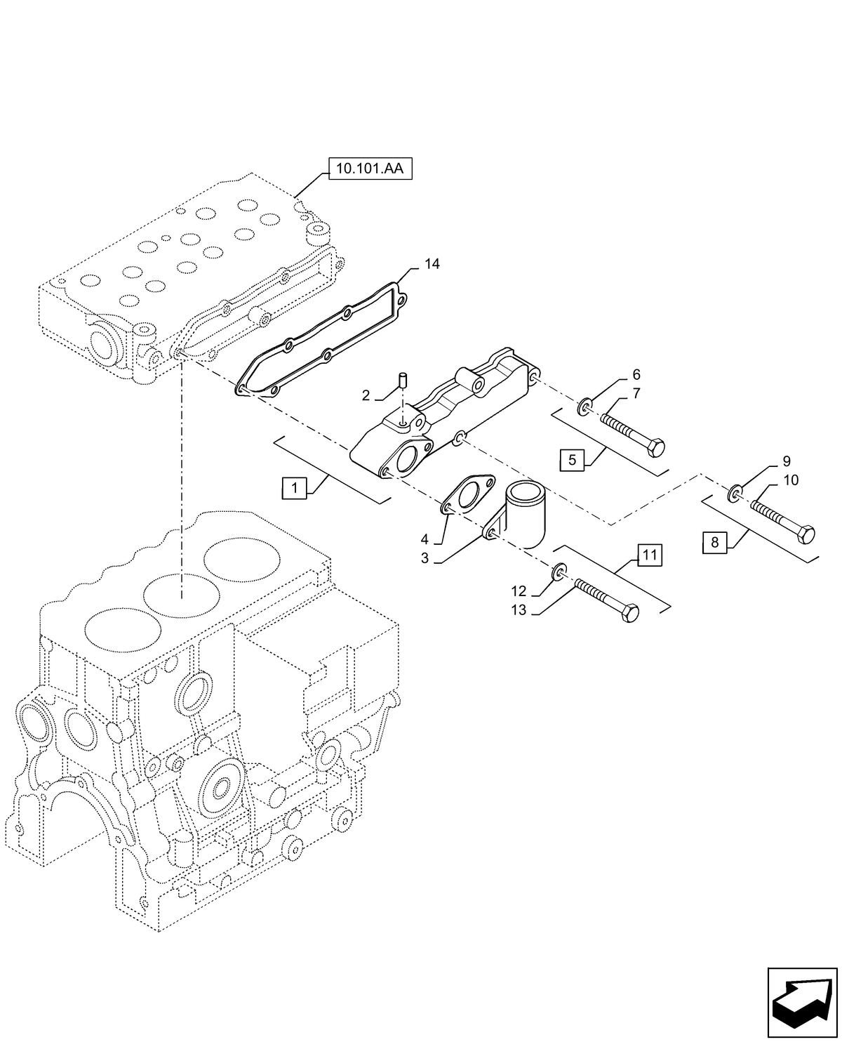 BM24 10.254.AM INTAKE MANIFOLD — BRIM:PARTS_NEW-HOLLAND_1