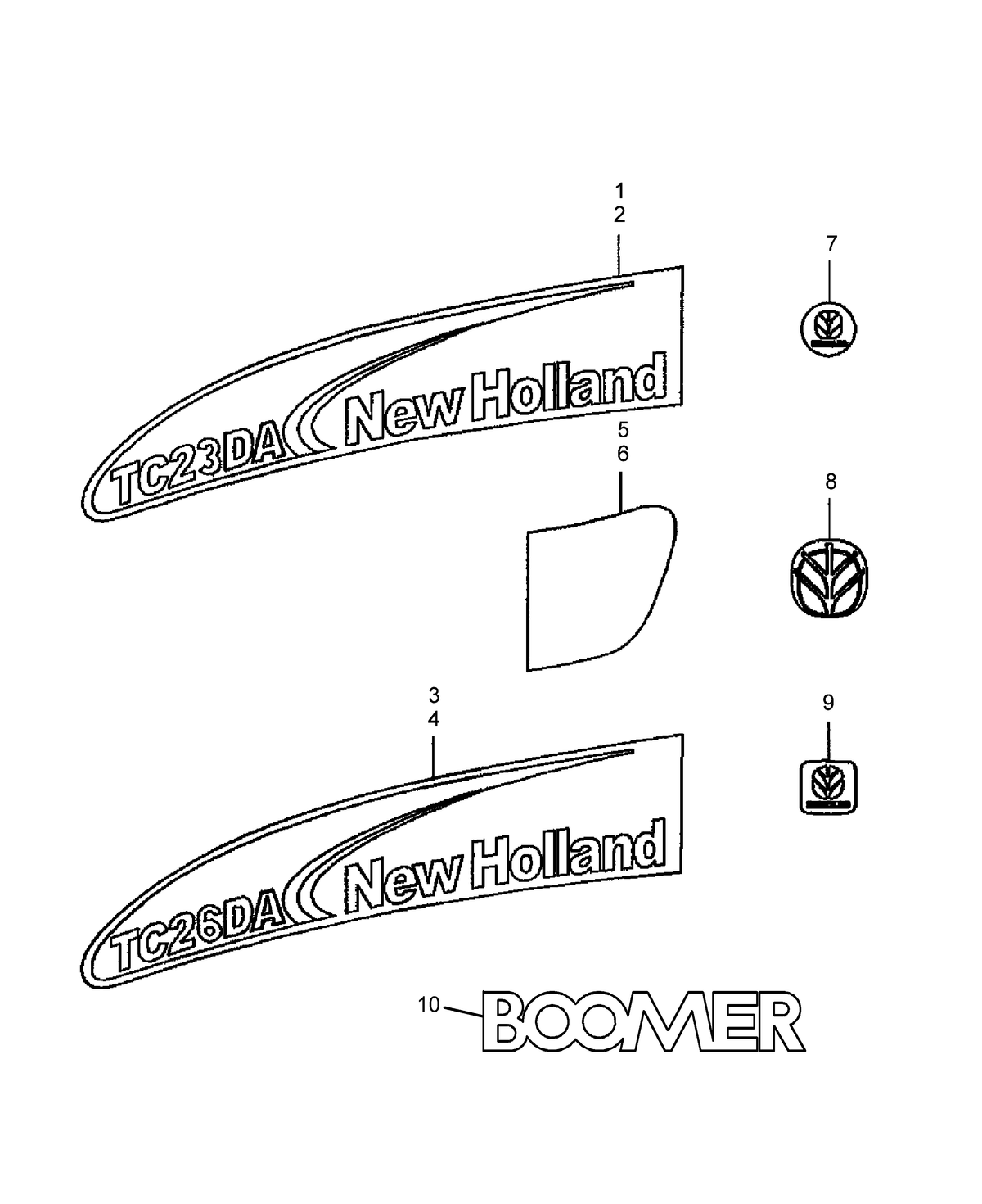 TC23DA 08.05-DECALS-IDENTIFICATION — BRIM:PARTS_NEW-HOLLAND_1
