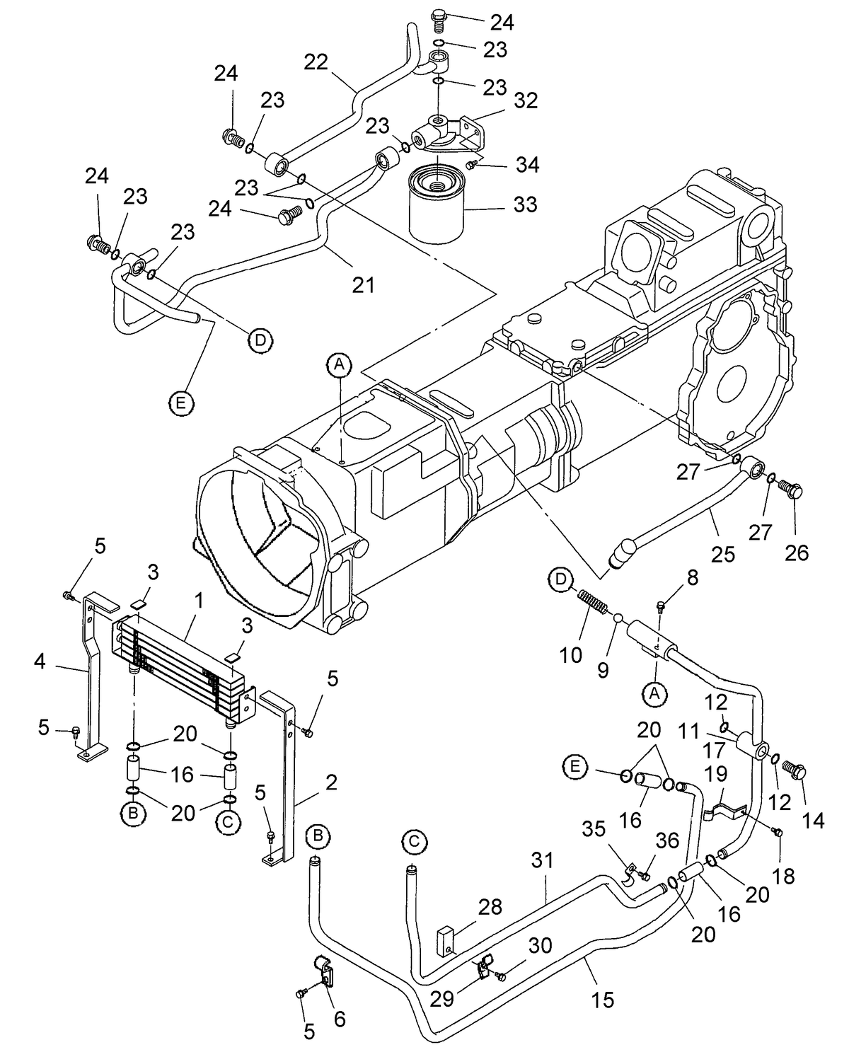 TC23DA 07.03-HST-PIPING-&-OIL-COOLER — BRIM:PARTS NEW-HOLLAND