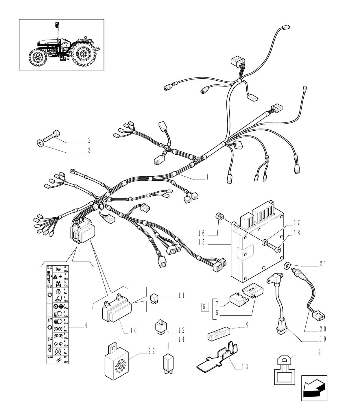 TN85A ELECTRIC CABLE — BRIM:PARTS NEW-HOLLAND