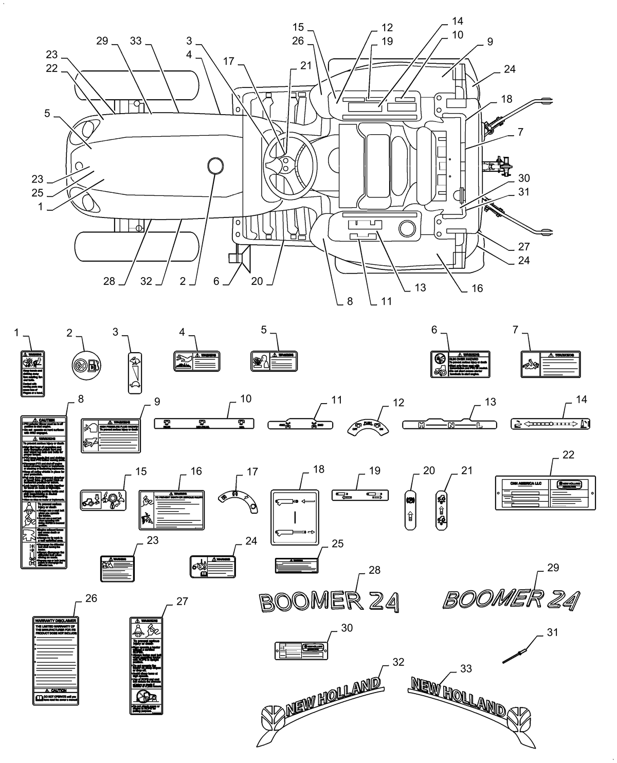 Boomer 24 DECAL | Part# MT40258116 — BRIM:PARTS_NEW-HOLLAND_1