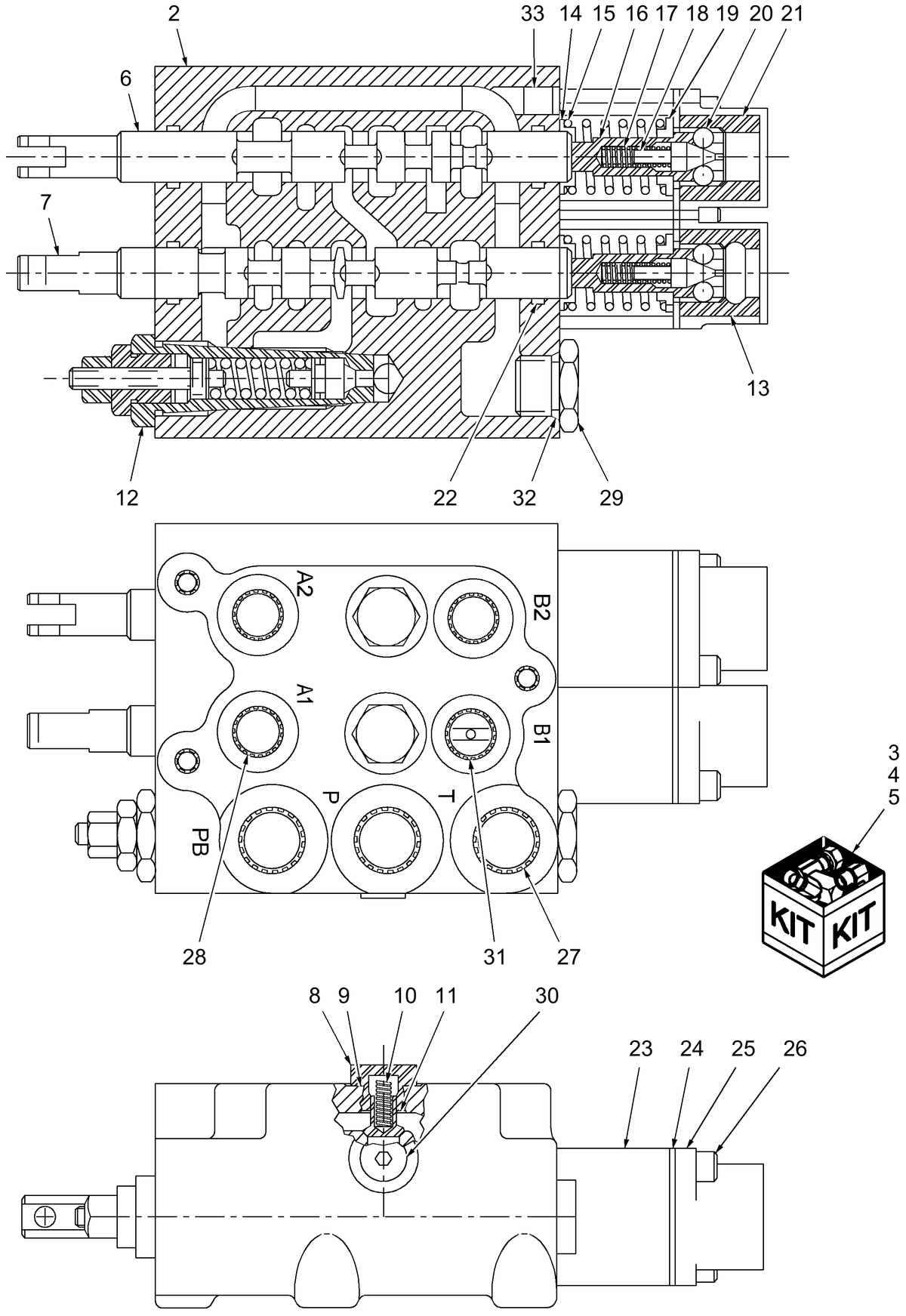 T1510 HYDRAULIC VALVE | Part# '86400130 — BRIM:PARTS NEW-HOLLAND