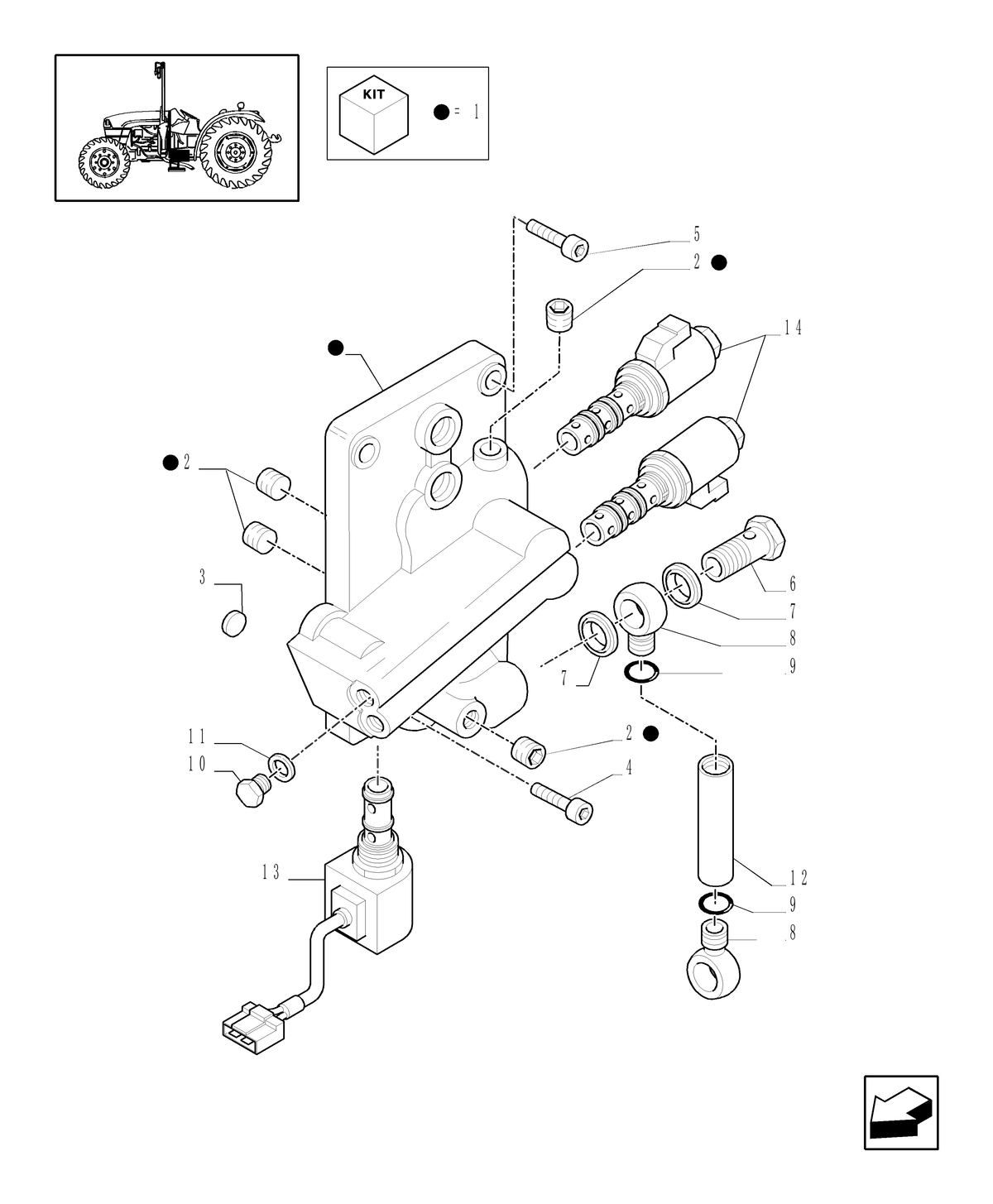 TN60A SOLENOID VALVE | Part# 5168054 — BRIM:PARTS NEW-HOLLAND