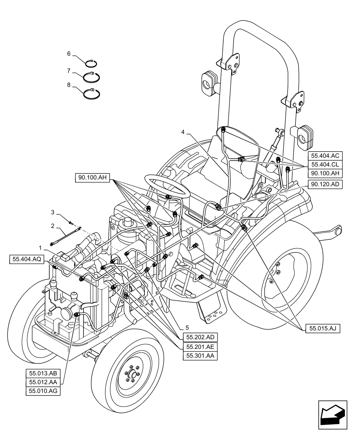 Boomer 24 WIRE HARNESS | Part# MT40196398 — BRIM:PARTS_NEW-HOLLAND_1