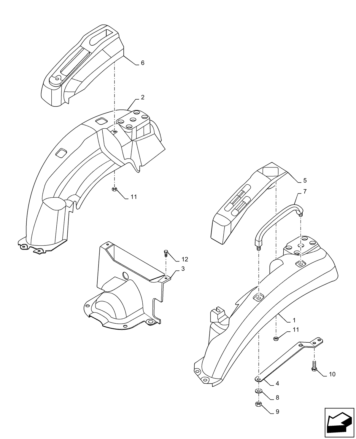 Boomer 24 REAR FENDER | Part# MT40254207 — BRIM:PARTS_NEW-HOLLAND_1
