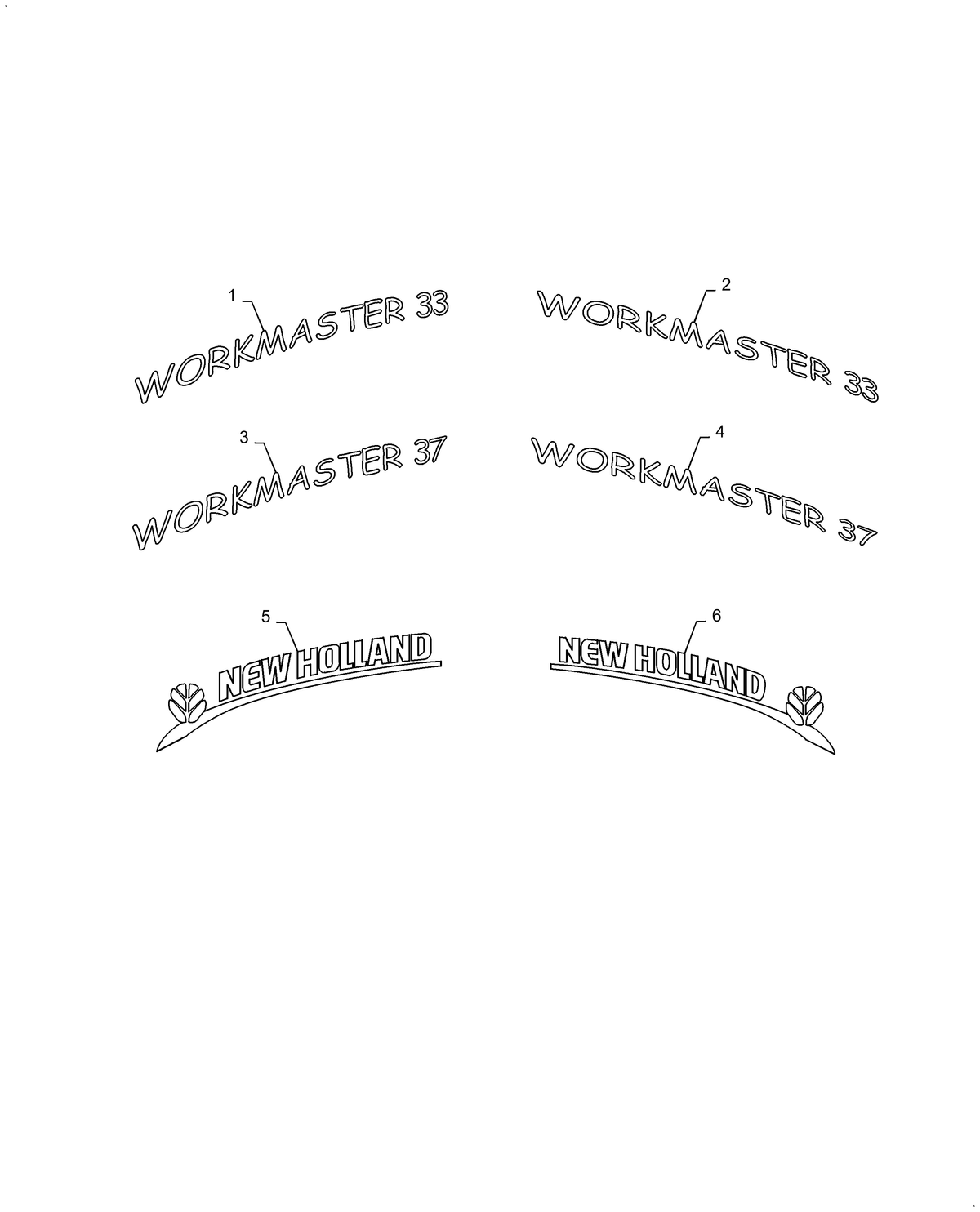 Workmaster 33 DECAL | Part# MT40318337 — BRIM:PARTS_NEW-HOLLAND_1
