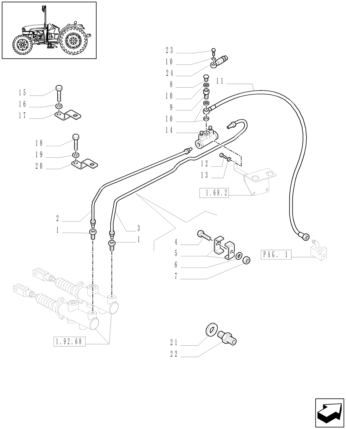 New Holland TN75A HYD CONNECTOR | Part# '5185683 — BRIM:PARTS_NEW-HOLLAND_1
